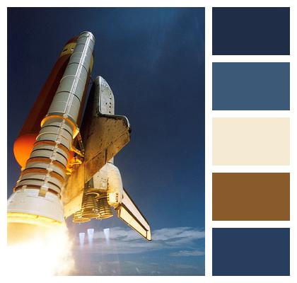 Space Shuttle Begin Discovery Image Palette #1F2D46 #3C5A77 #F5EBD3 ...