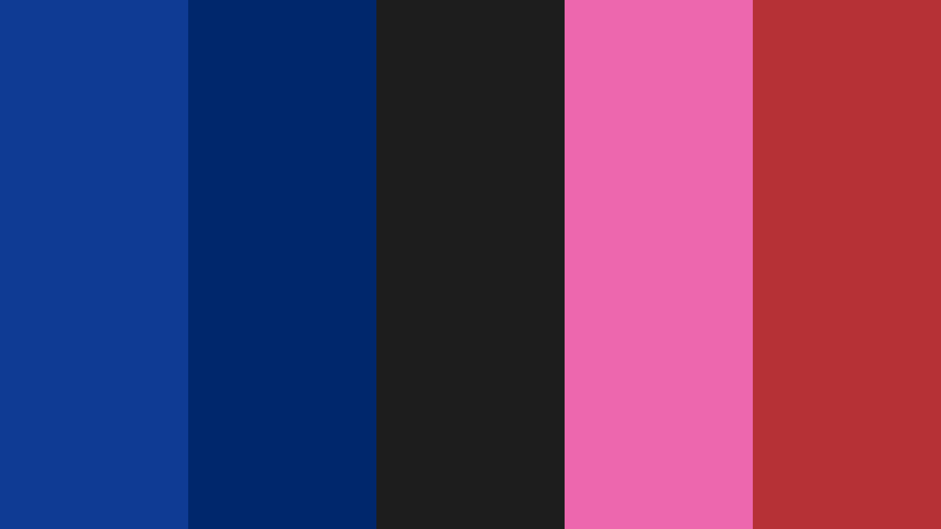 Grover Sesame Street Palette Palette #0F3B94 #00276C #1D1D1D #ED67AE # ...