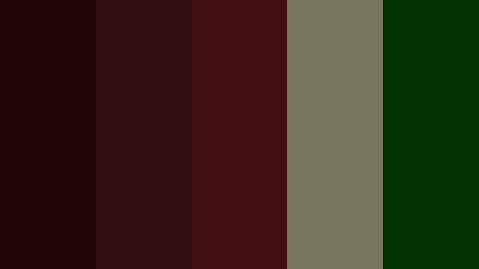 Ancient Tree Palette Palette #210808 #310C0C #421010 #77775F #003300 Hex