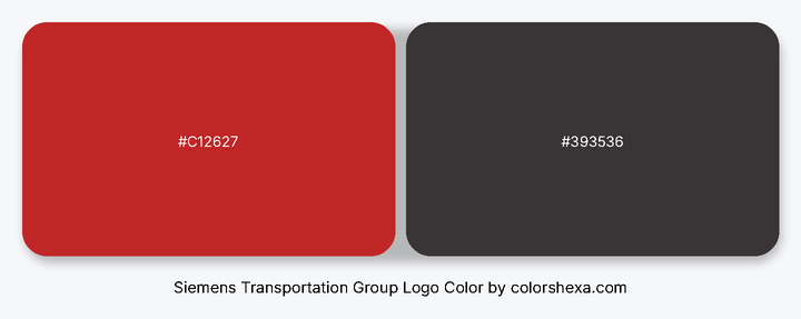 Siemens Transportation Group Logo Color Palette #C12627 #393536 Hex