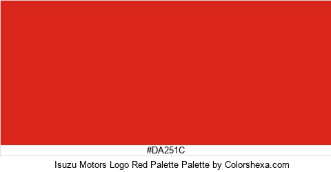 Isuzu Motors Logo Red Palette Palette #DA251C Hex