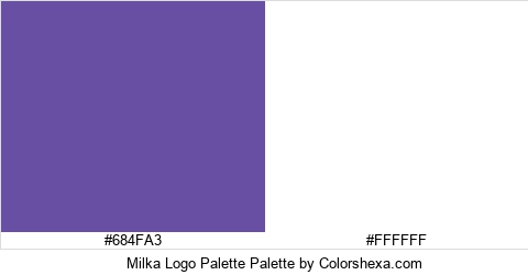 Milka Logo Palette Palette #684FA3 #FFFFFF Hex
