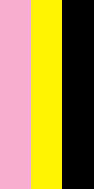 Powerpuff Girls Logo Palette Palette #F6ADCD #FFF200 #000000 Hex